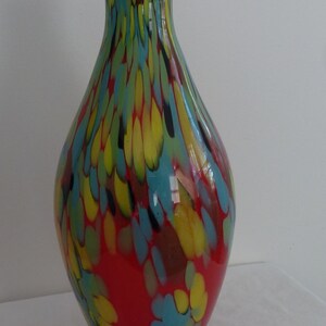 Italian Splatter Glass Vase - Etsy