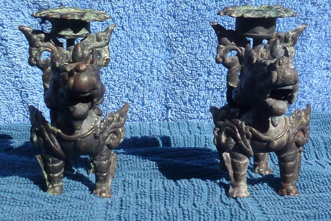 Mythical Creature Bronze Candle Holder - Etsy