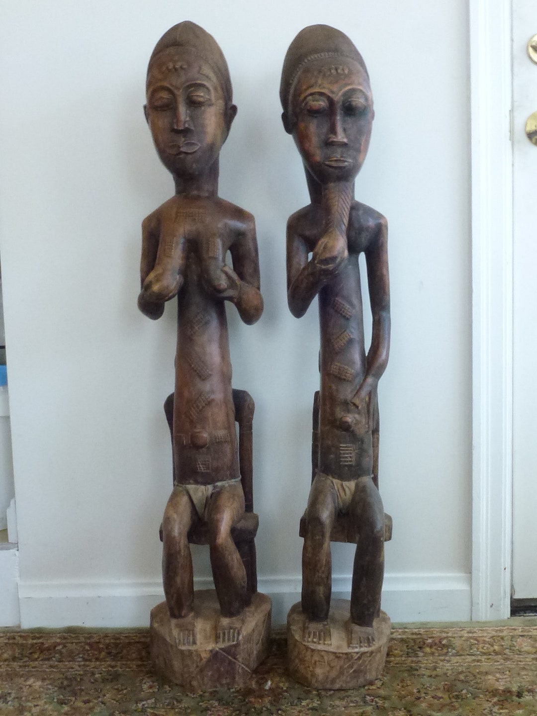 Pair of Baule Blolo Spirit Spouse Carvings - Etsy