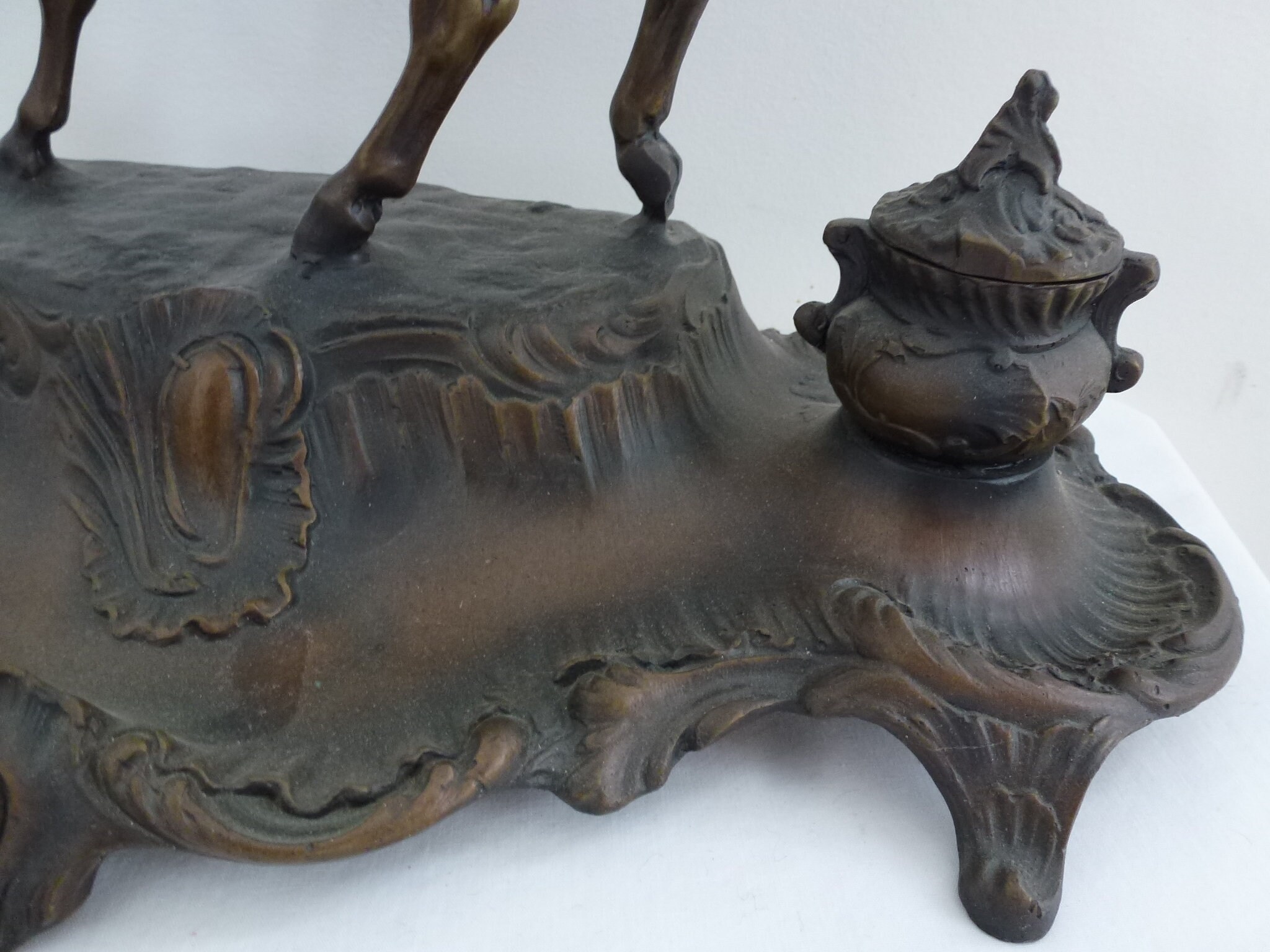 Bronze Horse Inkwell Statue | Etsy