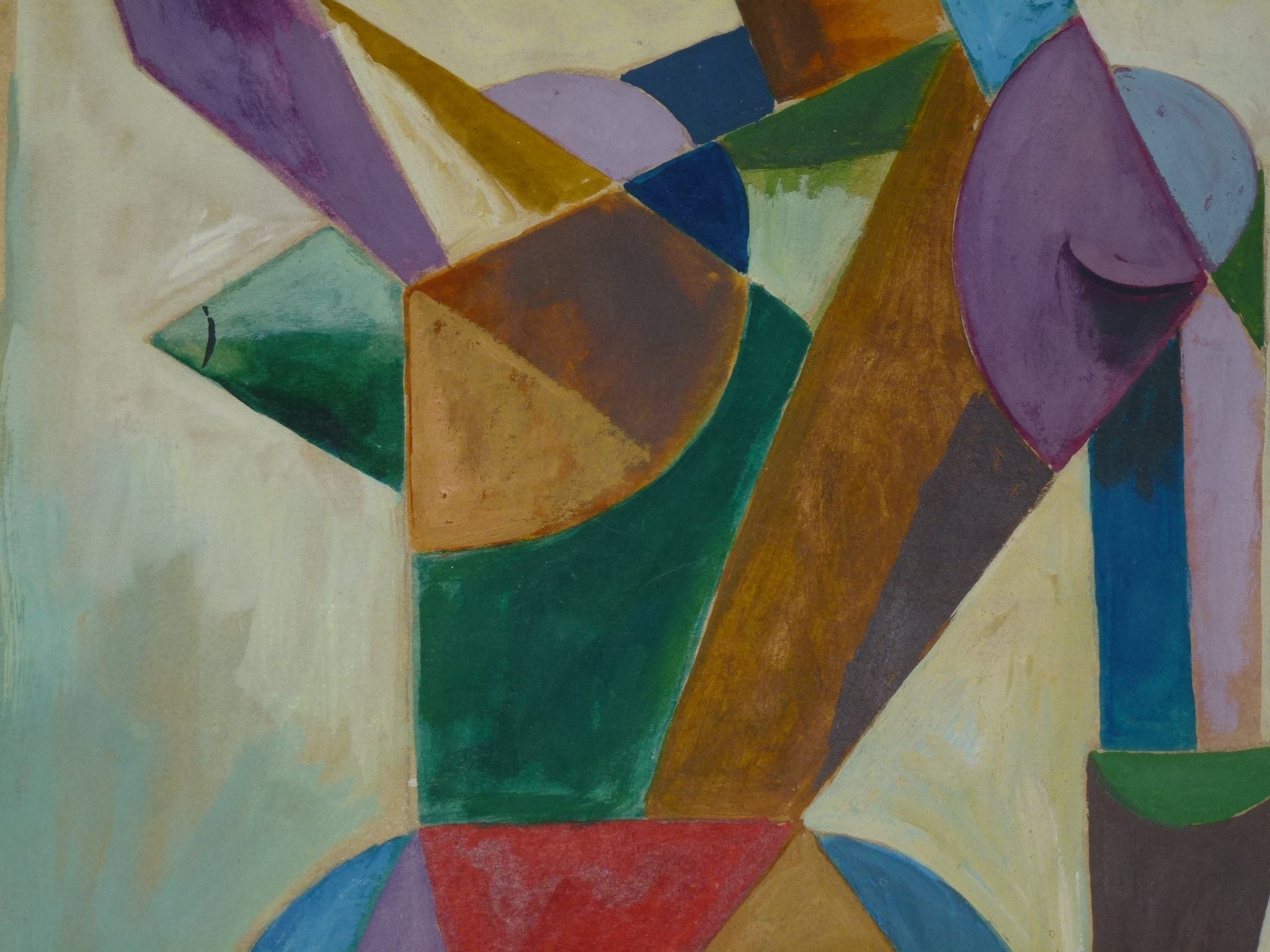 Anna Kogan Cubist Watercolor - Etsy