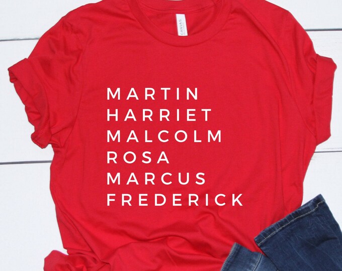 Black History Leaders Shirt, Malcolm X, Harriet Tubman, Frederick ...