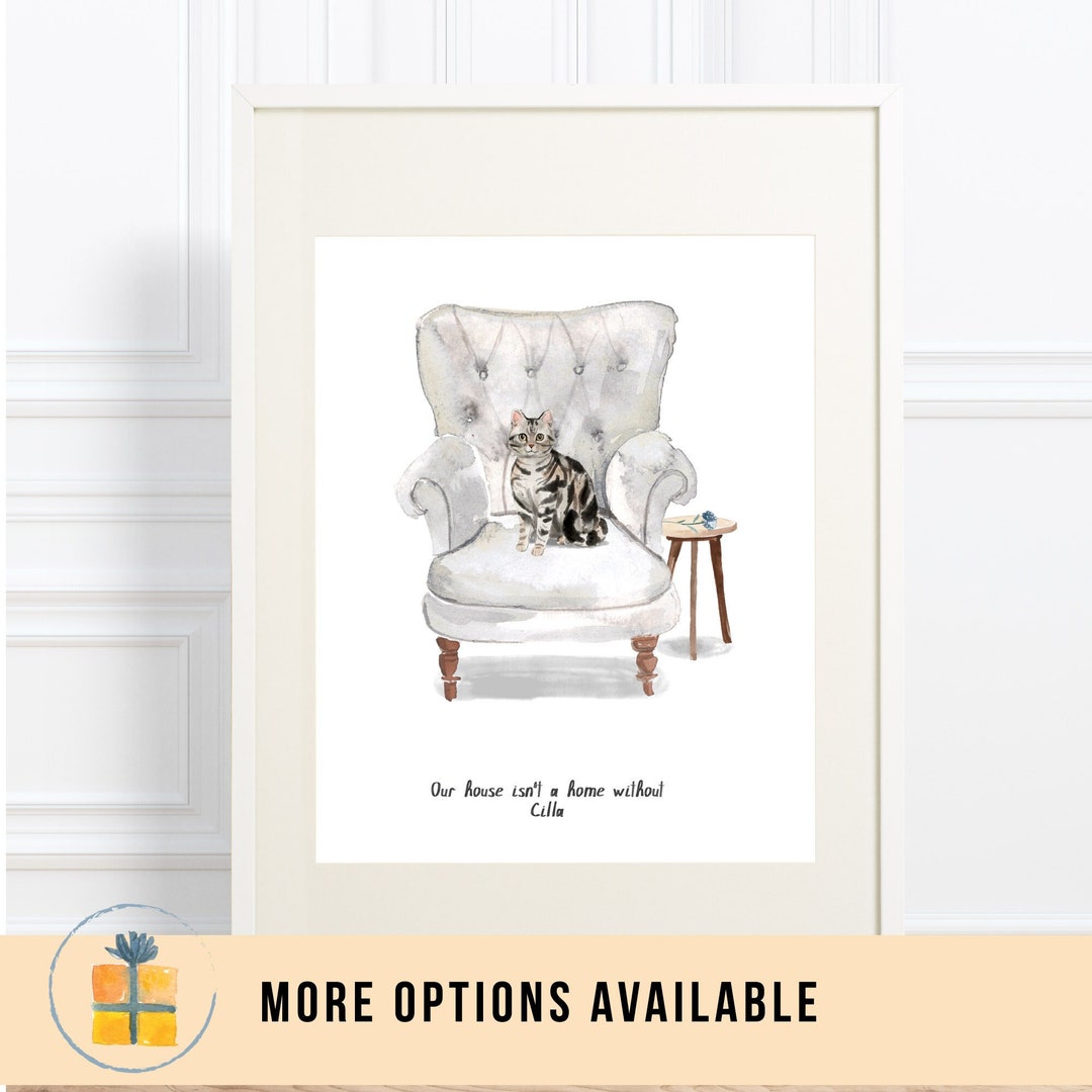 Personalised Tabby Cat Print New Kitten Gift Our House is - Etsy