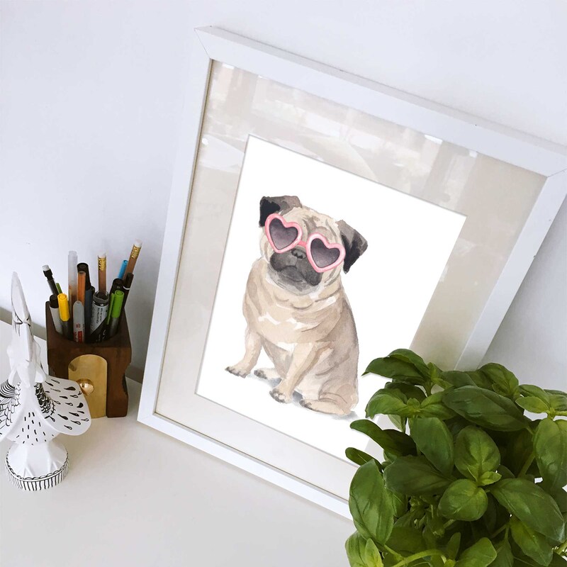 Pug Print - Etsy