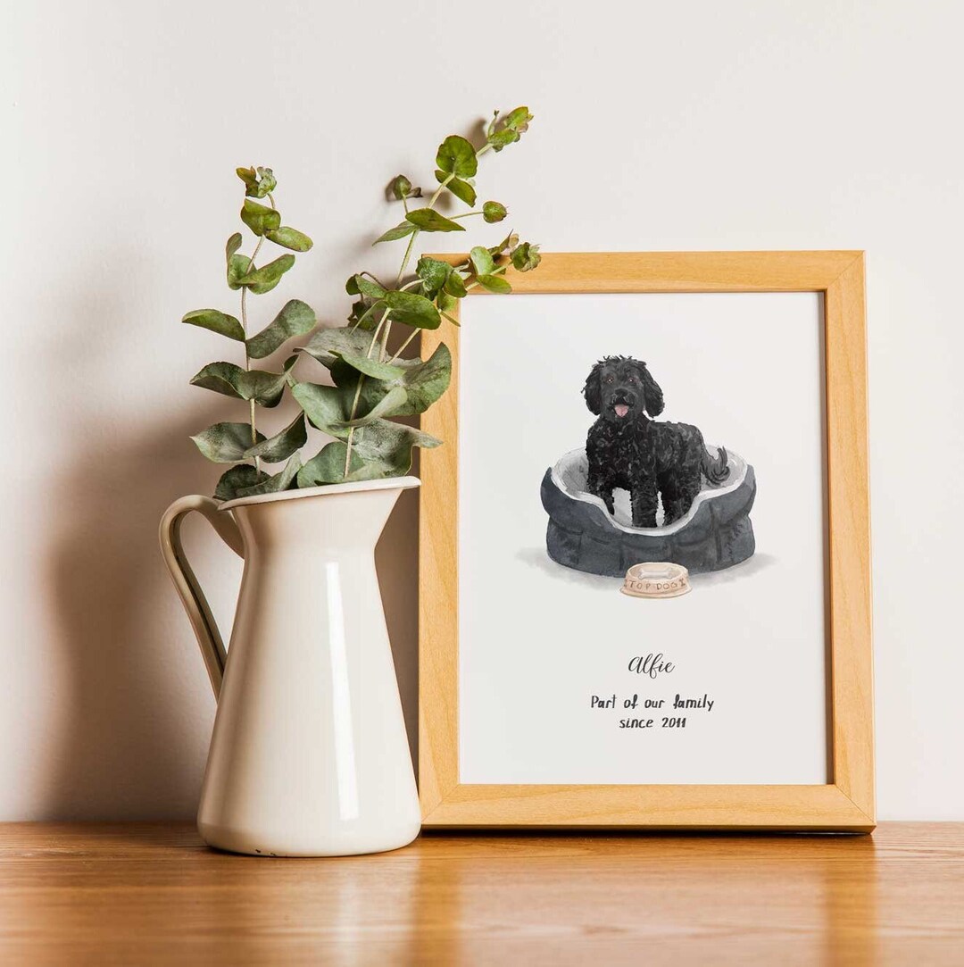 Personalised Labradoodle Print, Gift for Doodle Owner, Unframed Print ...