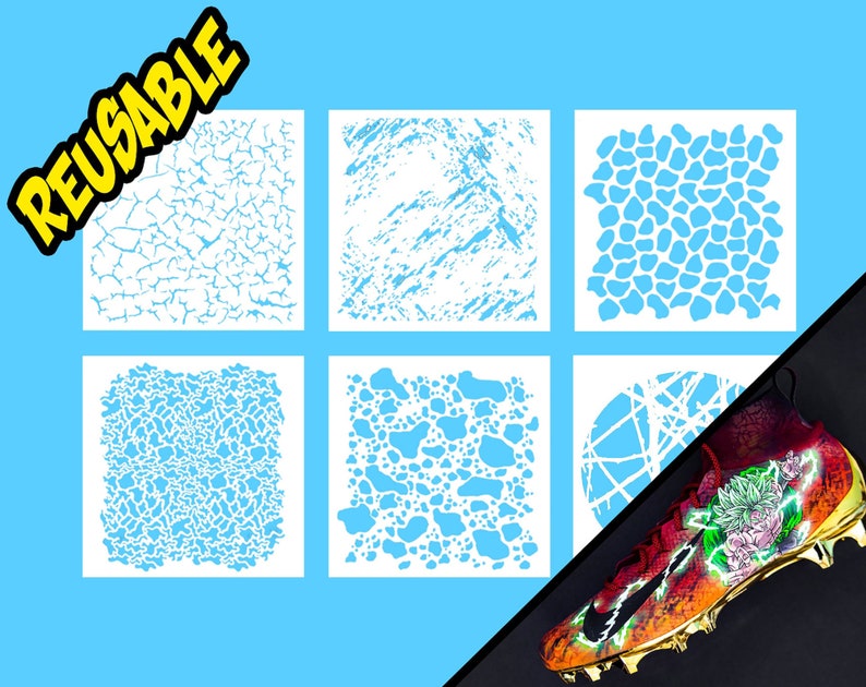 Texture Background Airbrush Stencil Pack - Etsy