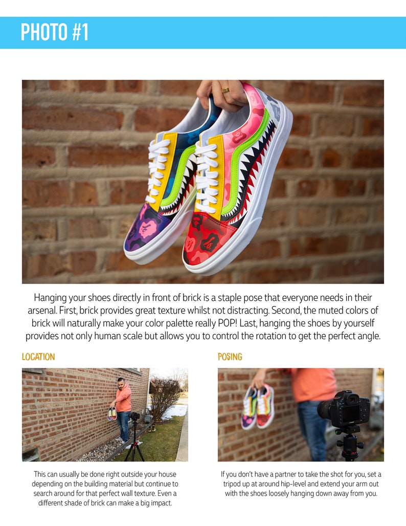 A Sneaker Customizer's Guide to Sneaker Photography - Etsy