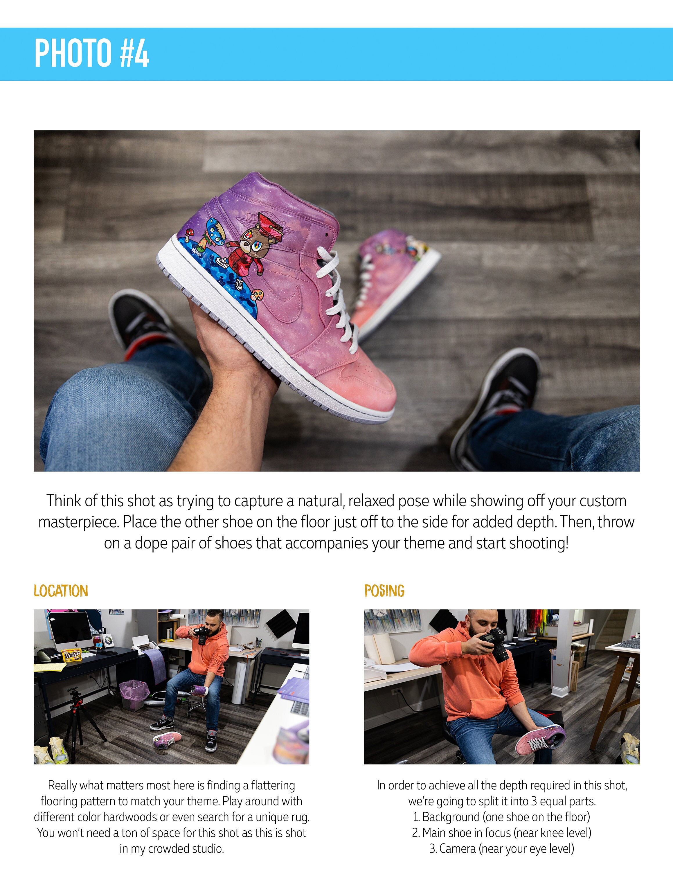 A Sneaker Customizer's Guide to Sneaker Photography - Etsy