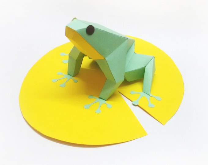 HORNED FROG / 3D Papercraft / Frog Paper Sculpture / Frog Statue / Frog ...