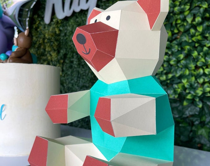 Oso Papercraft Plantillas PDF, - Etsy México