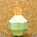 DIY Papercraft Coconut,tropical Party Favor,tropical Party Decor,3d ...