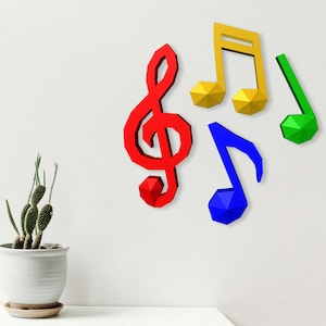 DIY Papercraft Musical Notes Wall Decor,musical Notes Props,music Props ...