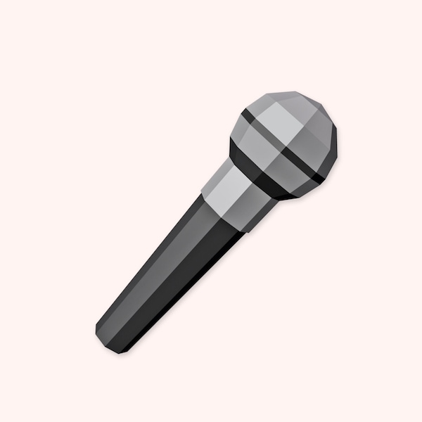 Papercraft Mic Props - Etsy