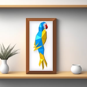 3d Papercraft Parrot Wall Art, DIY Crafts, Parrot Templates, Parrot ...