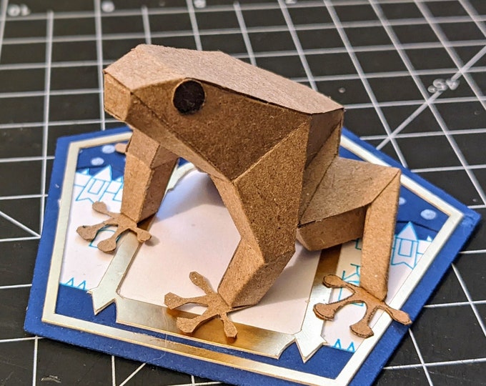 HORNED FROG / 3D Papercraft / Frog Paper Sculpture / Frog Statue / Frog ...