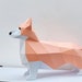 DIY Corgi Dog Papercraft Sculpture,paper Toy,party Decoration,nursery ...