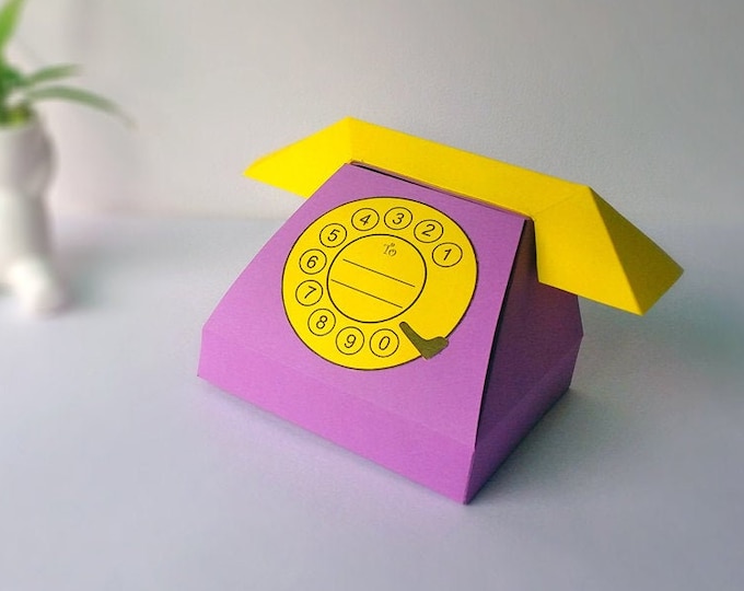 DIY Papercraft Old Style Telephone Favorphone Favorparty - Etsy