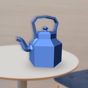 DIY Papercraft Tea Kettle,lowpoly Kettle Favour,kettle Favor,3d Kettle ...