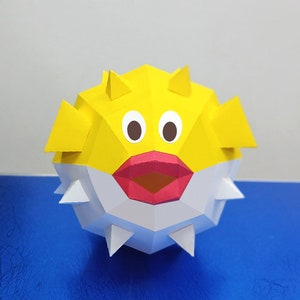 DIY Puffer Fish,papercraft Fish,3d Puffer Fish,paper Toy,party ...