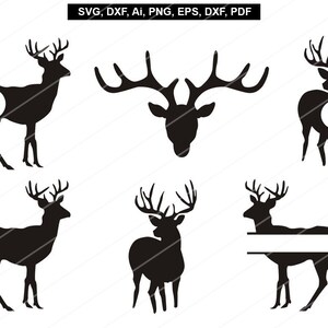 Deer Svg,reindeer Svg,cricut Files,silhouette Cameo,reindeer Print,svg ...