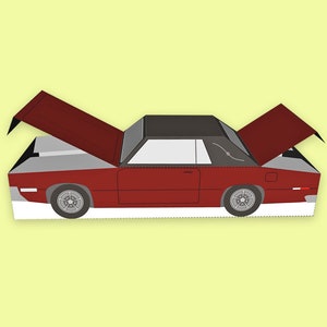 DIY Printable Car Favor,goodies Box,papercraft Car,gift Box,candy Box ...