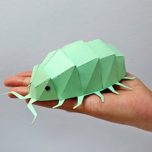 DIY Papercraft Isopod,bug Svg,papercraft Bug,papercraft Insect,low Poly ...