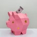 DIY Papercraft Piggy Bank,nursery Decor,babyshower Decor,diy 3d Lowpoly ...