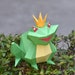 DIY Papercraft Frog Prince,low Poly Frog Model,frog Templates,pepakura ...