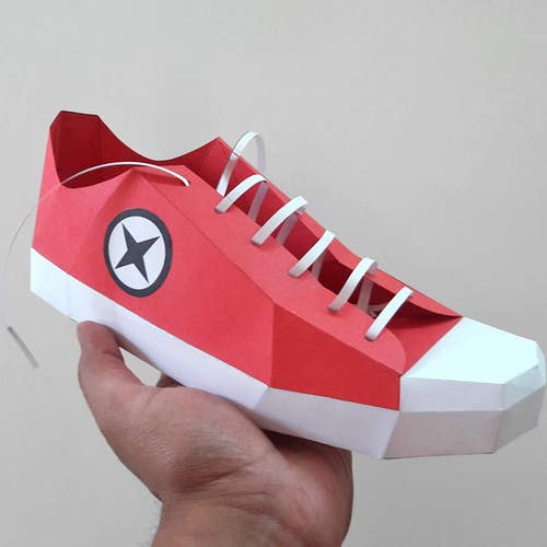 DIY Paper Model High Heel Shoe 3d Papercraft Instant - Etsy