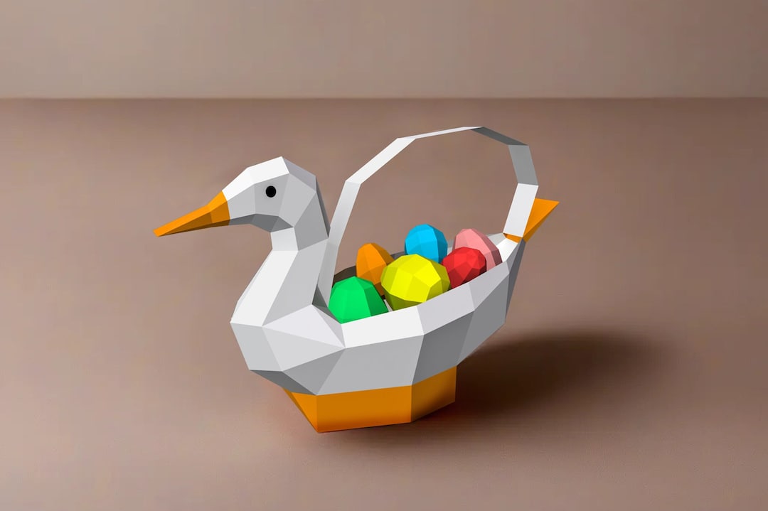 Easter Duck Papercraft Sculpture,easter Duck Pattern,easter Duckling ...