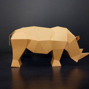 DIY Papercraft Rhino Sculpture,3d Papercraft,papercraft Sculpture ...