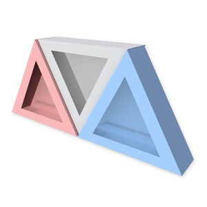 DIY Papercraft Triangle Display Box, Printable Toy Storage Box, Gifting ...