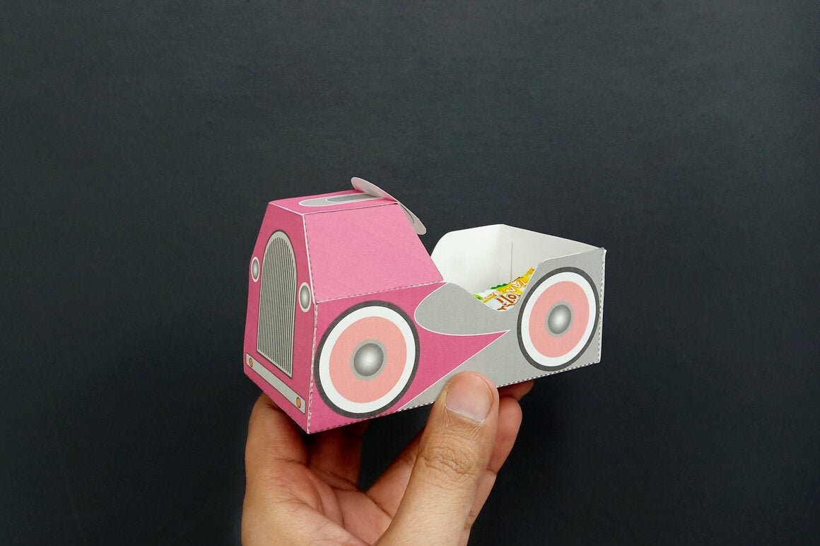 DIY printable Car favorpapercraft cargift boxCandy | Etsy