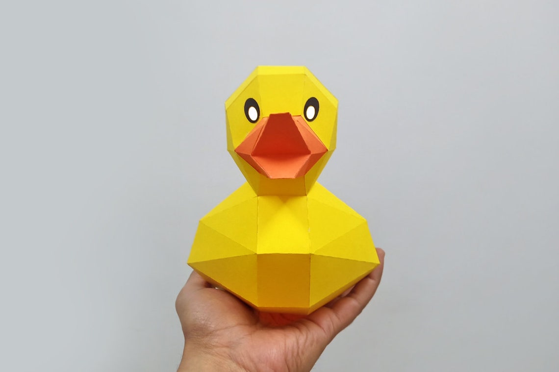 DIY Duck Papercraft Sculpture,easter Duck Pattern,easter Duckling ...