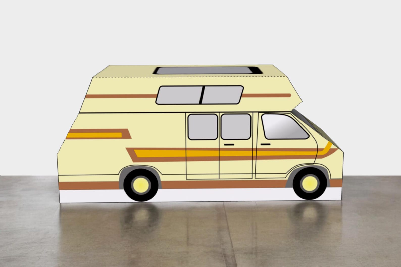 DIY Papercraft RV Camper Favor Box (digital Files) - Etsy