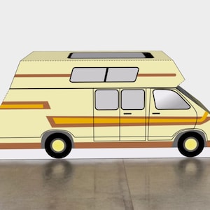 DIY Papercraft RV Camper Favor, Caravan RV Camping Van, Caravan Gifts ...