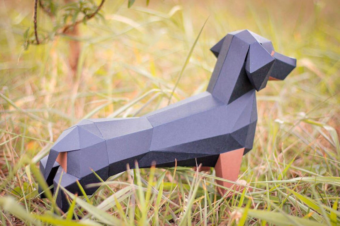 DIY Papercraft Dachshund Pre Cut Kitdachshund - Etsy UK