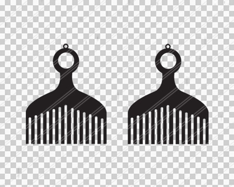Afro Comb Earrings SVG, Adinkra Jewelry Vector (digital Download) - Etsy