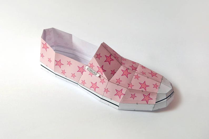 DIY Paper Craftpaper Shoecanvas Shoedigital Download3d - Etsy