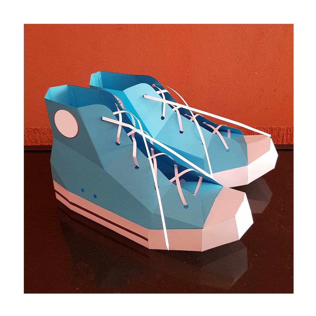 DIY Papercraft Shoe Converse Shoe,boots,3d Origami Models,digital ...