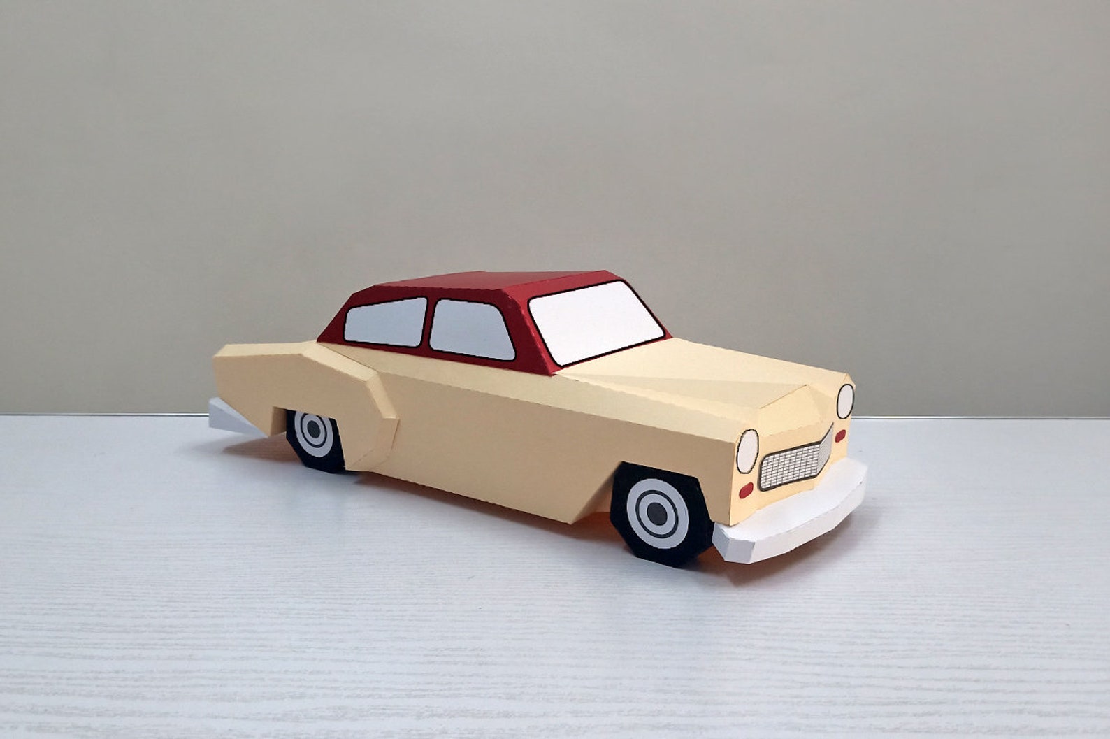 Chevy 210 Papercraft Car, Lowpoly 3D Model (PDF, DXF, EPS) - Etsy