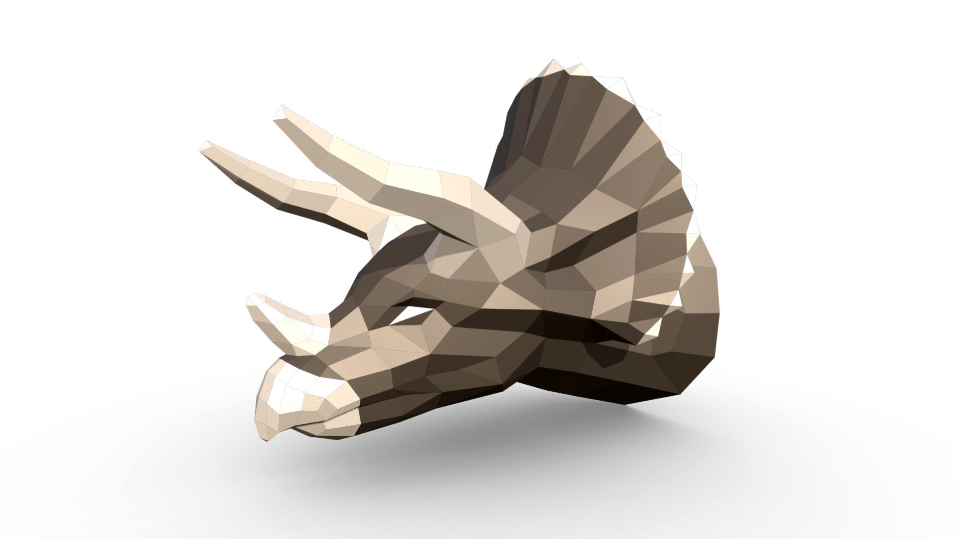 DIY Papercraft Triceratops Wall Trophyt Rex Trophywall - Etsy