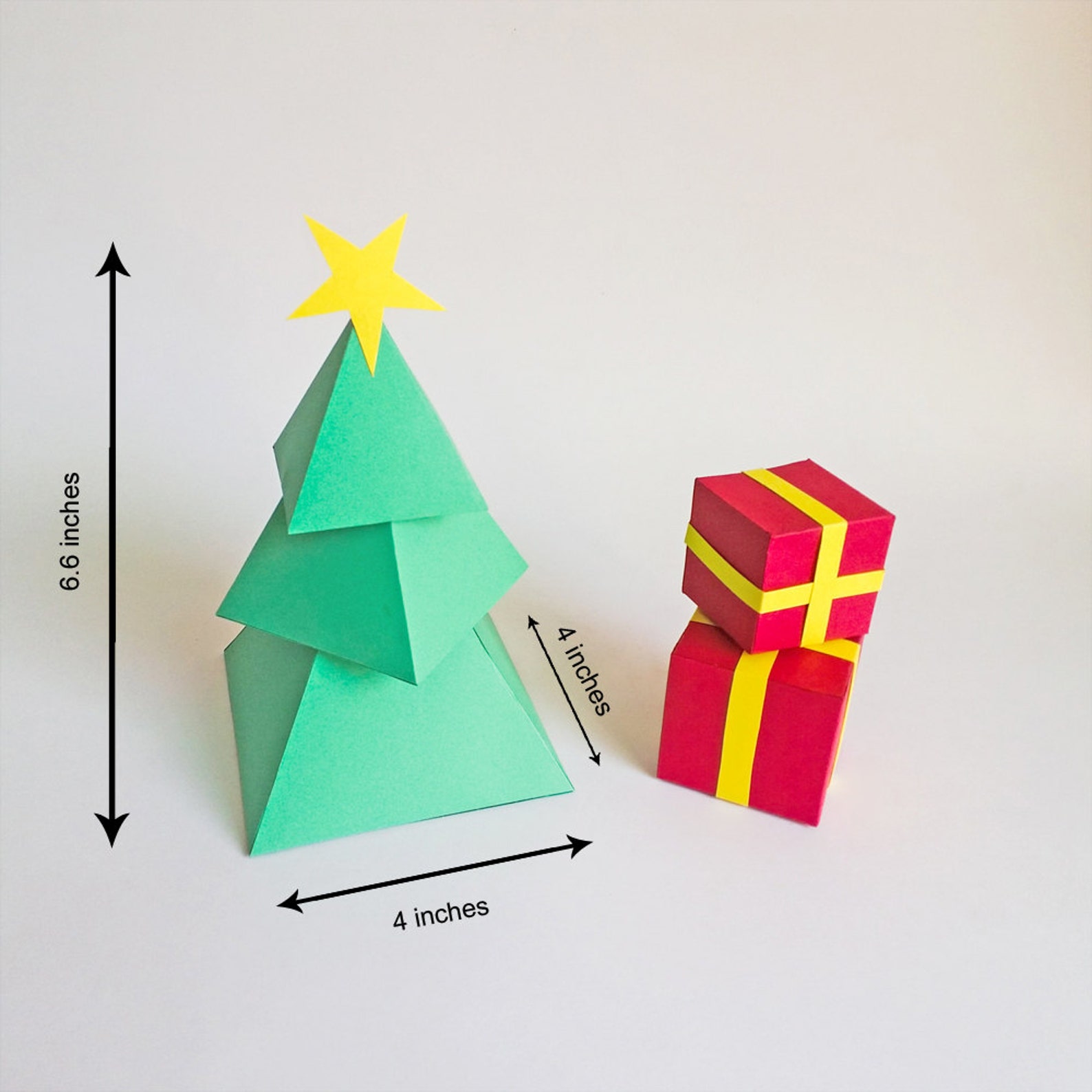 DIY Paper Christmas Tree With Gift Boxes Christmas | Etsy