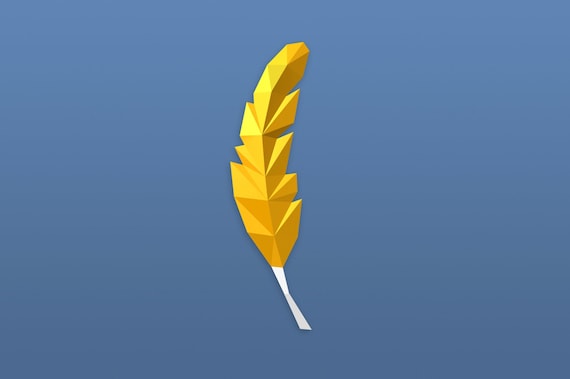 DIY Papercraft plume 3d plume png plume dxf motif de plume - Etsy France