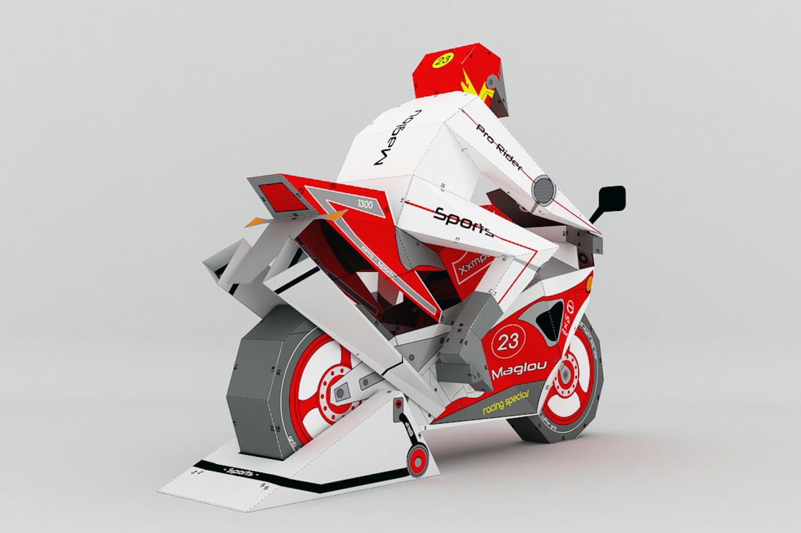 DIY Papercraft Sports Bikepaper Toy Instant Digital - Etsy