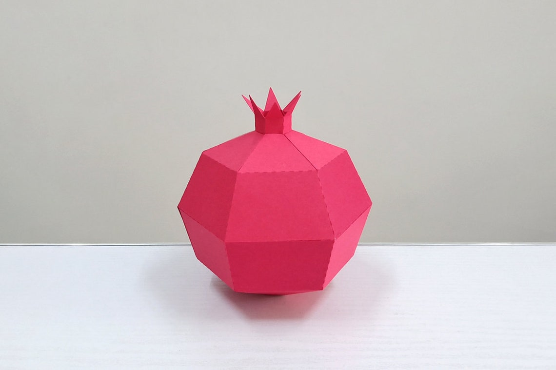 Papercraft Pomegranate Pattern, Party Decoration (digital Download) - Etsy
