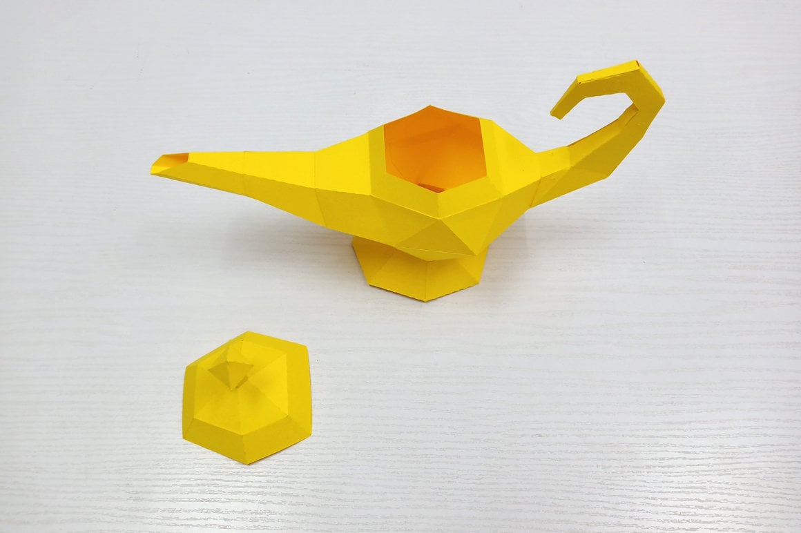 DIY 3D Genie Lamp Papercraft Template (digital Download) - Etsy