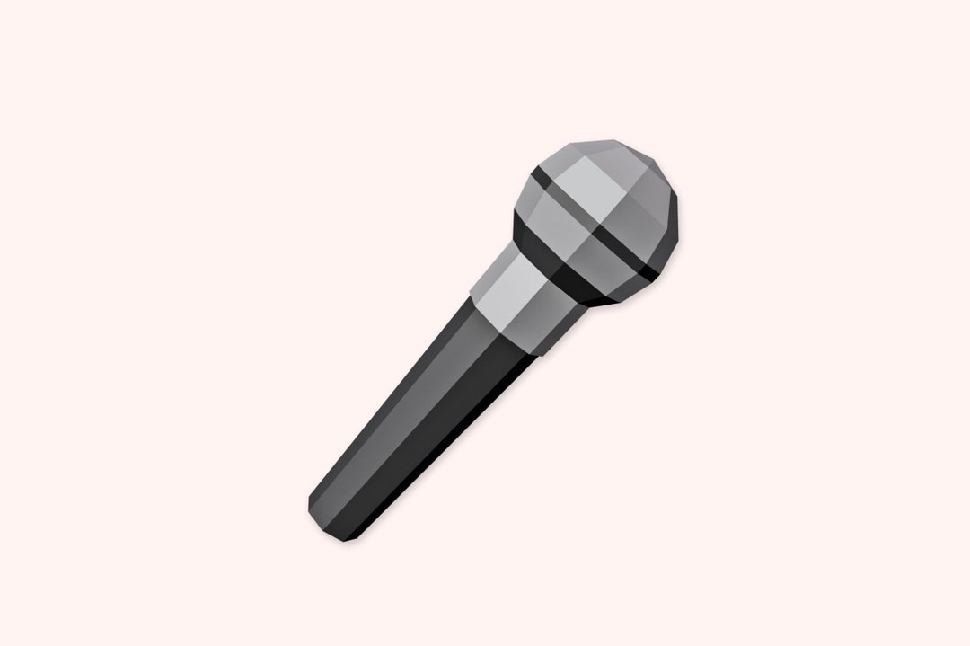 DIY Microphone Trophy, Papercraft Microphone, Lowpoly Microphone Props ...