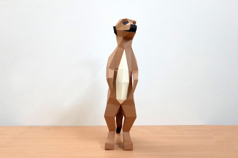 DIY Meerkat Papercraft,meerkat Sculpture,lowpoly Sculpture,meerkat ...