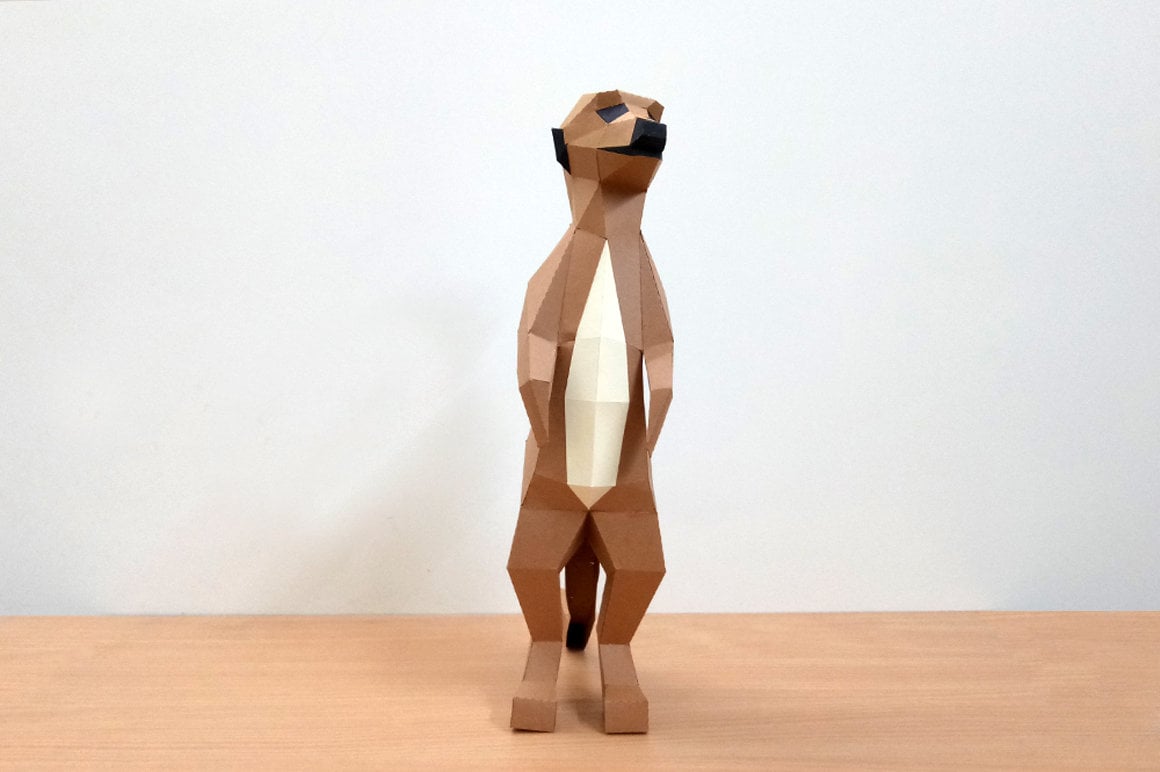 Meerkat Papercraft Sculpture, Lowpoly Template (PDF) - Etsy UK